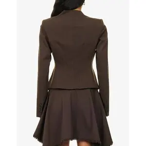 Staud Adrian Slim Tailored Woven Jacket