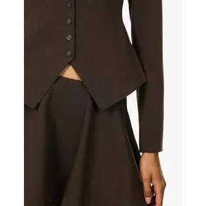 Staud Adrian Slim Tailored Woven Jacket