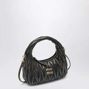 Miu Miu Coffee Wander Bag In Quilted Nappa - Brown