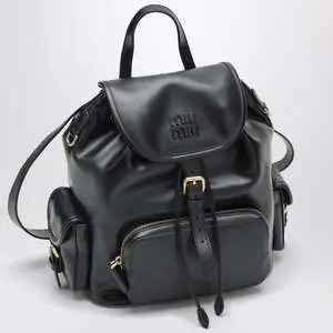 Miu Miu Leather Backpack - Black