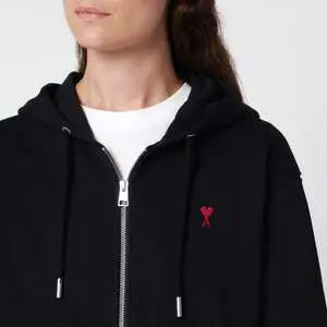 AMI Paris De Coeur Hoodie - Black