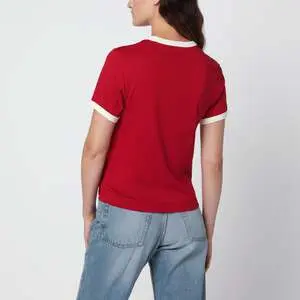 AMI Paris De Caur Ruby Cotton T-shirt