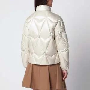 Moose Knuckles Iceberg Quilt Down Alabaster Nylon Down Jacket