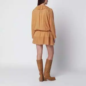 Isabel Marant Étoile Lenora Caramel-colored Cotton Dress