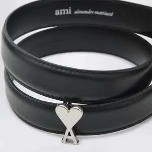 AMI Paris De Caur Belt In Calfskin