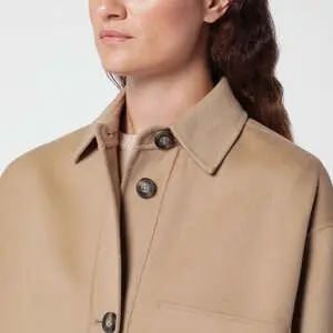 Max Mara Camel Wool Shirt Jacket