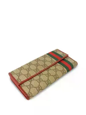 Gucci Gg-supreme Canvas Long Wallet
