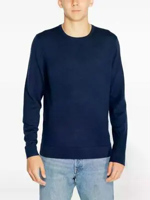 Calvin Klein Merino Wool Crew-neck Sweater - Blue