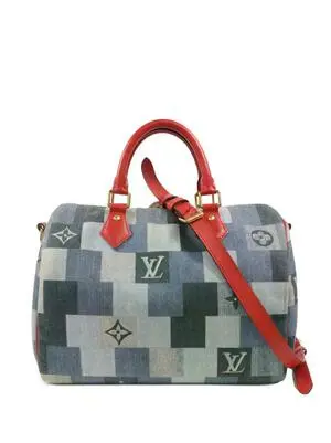 LOUIS VUITTON Speedy Bandoulière 30 Tote Bag - Blue