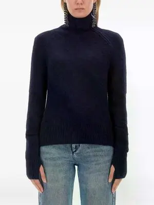 MARANT ETOILE Odelle Zip-neck Sweater - Blue