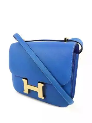 Hermès Constance Evercolor Shoulder Bag - Blue