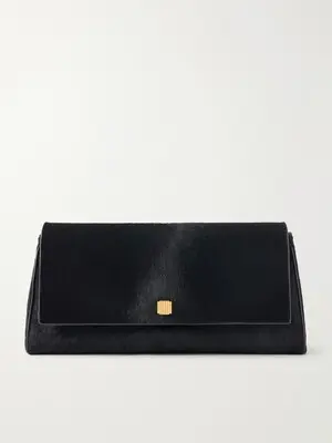 Khaite Audrey Calf Hair Clutch - Black
