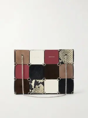 Khaite Emma Leather, Calf Hair And Suede Mini Shoulder Bag - Multi