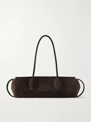 Khaite Donna Suede Shoulder Bag - Brown