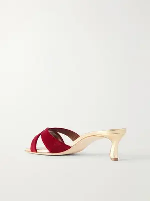 Manolo Blahnik Callydramu 50 Velvet Sandals