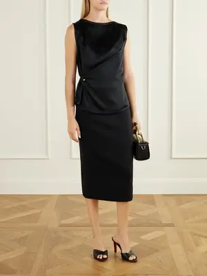LANVIN Satin Wrap Top
