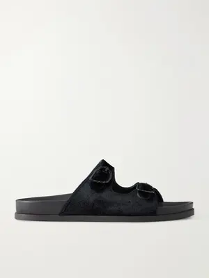 ANCIENT GREEK SANDALS Selestia Velvet Sandals - Black