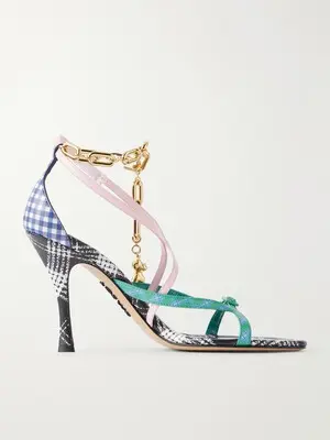 Loewe New Comic 90 Checked Leather Sandals