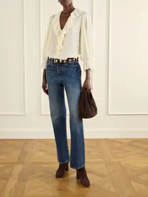 LOEFFLER RANDALL Elise Slim Suede Ankle Boots