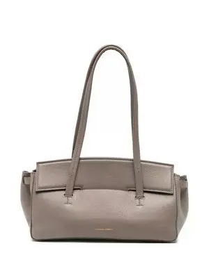 Liviana Conti Grained Leather Shoulder Bag - Neutrals