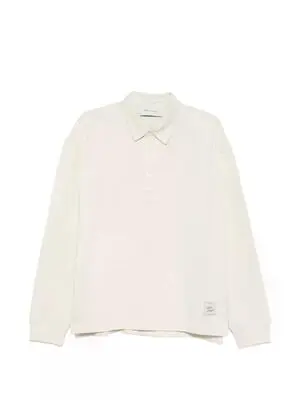 AMI Paris Logo-patch Polo Shirt - Neutrals