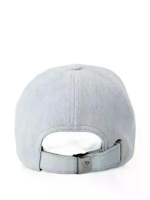 Versace Logo-embroidered Denim Baseball Cap - Blue
