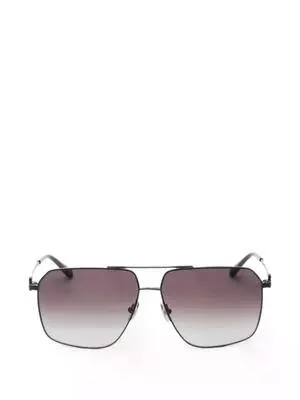 FERRAGAMO Gancini Geometric-frame Sunglasses - Black