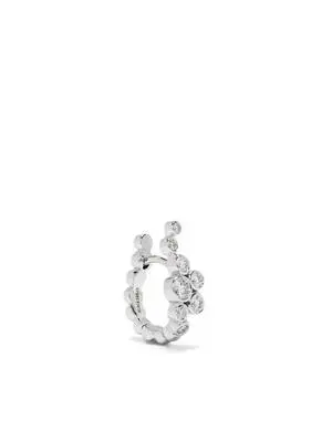 MARIA BLACK 14kt White Gold Garbo Single Huggie Earring