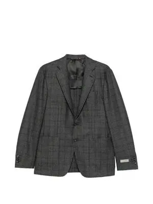 Canali Prince Of Wales Check Blazer - Grey