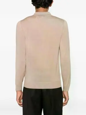 Canali Long-sleeve Polo Shirt - Neutrals