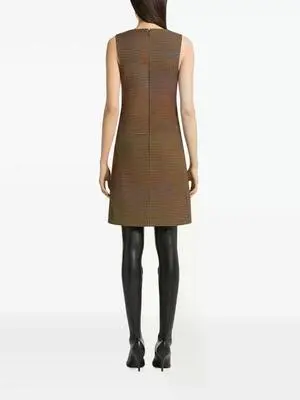 COURREGES Houndstooth Slit Mini Dress