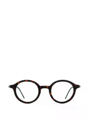 LINDBERG Round-frame Tortoiseshell-effect Glasses - Brown