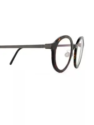 LINDBERG Round-frame Tortoiseshell-effect Glasses