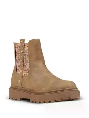 ALVIERO MARTINI 1° CLASSE Geo Map-print Studded Boots
