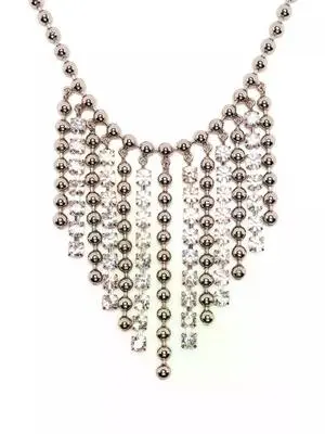 Alessandra Rich Crystal-embellished Drop Necklace