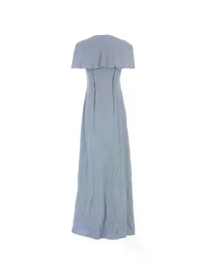 JIL SANDER Ruffled V-neck Maxi Dress