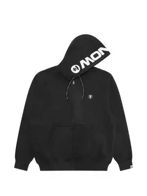 AAPE BY *A BATHING APE Aapenow Moonface Logo-print Zip-up Hoodie - Grey