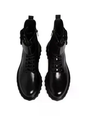 Dolce & Gabbana Buckle-strap Lace-up Ankle Boots