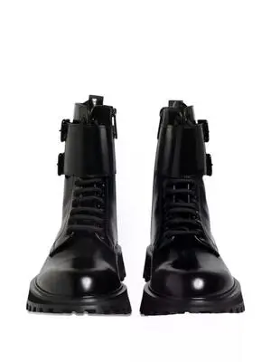 Dolce & Gabbana Buckle-strap Lace-up Ankle Boots