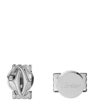 Cartier Sterling Double C De Cufflinks - Silver