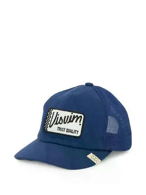 Visvim Logo-patch Mesh-panel Baseball Cap - Blue