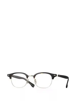 EYEVAN7285 C3 Browline Round-frame Glasses - Brown
