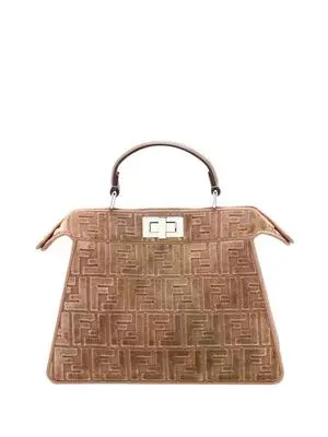 Fendi 2010-2026 Small Ff Jacquard Peekaboo Iseeu Satchel