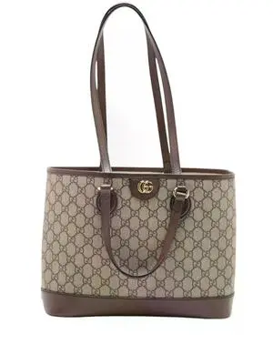 Gucci 2016-2026 Small Gg Supreme Ophidia Tote Satchel - Neutrals