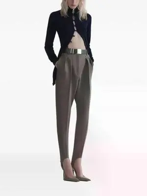 MUGLER Navy Cashmere Open Cardigan - Blue