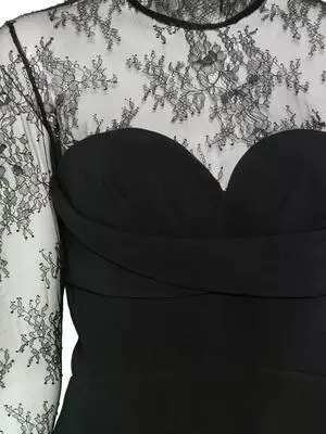 Elie Saab Lace-panelled Sweetheart-neck Top
