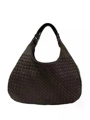 Bottega Veneta 2012-2026 Intrecciato Campana Hobo Bag - Brown