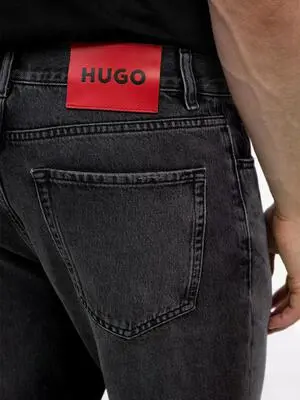 Hugo Faded Logo-patch Jeans