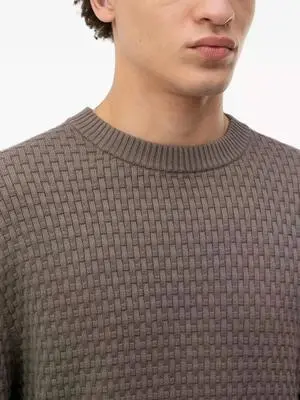 Hugo Basket-weave Crew-neck Sweater