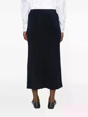 Maje Cable-knit Button-detail Midi Skirt